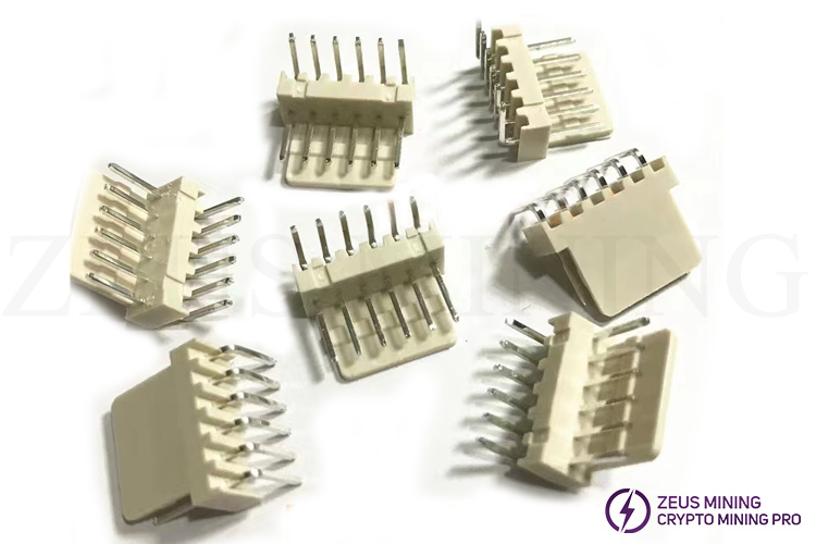 Conector hembra de aguja curva KF2510 6P | Minería Zeus